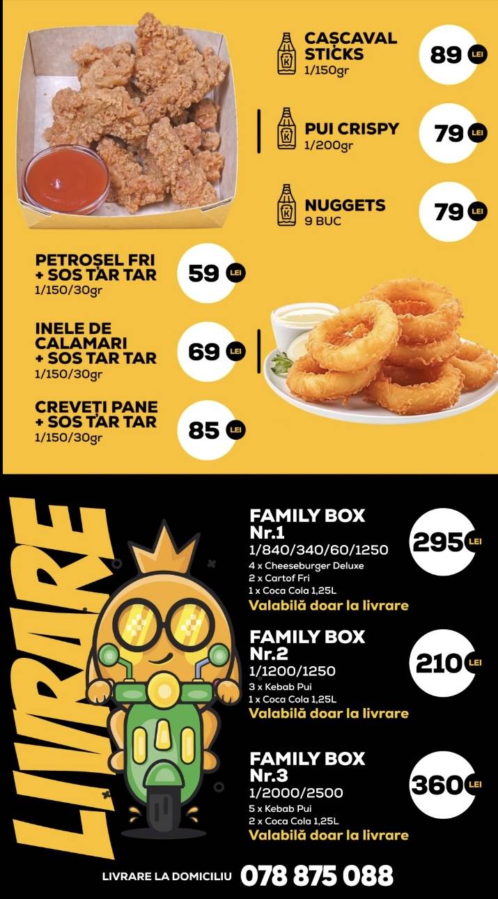 Меню Stalbe's, Единцы