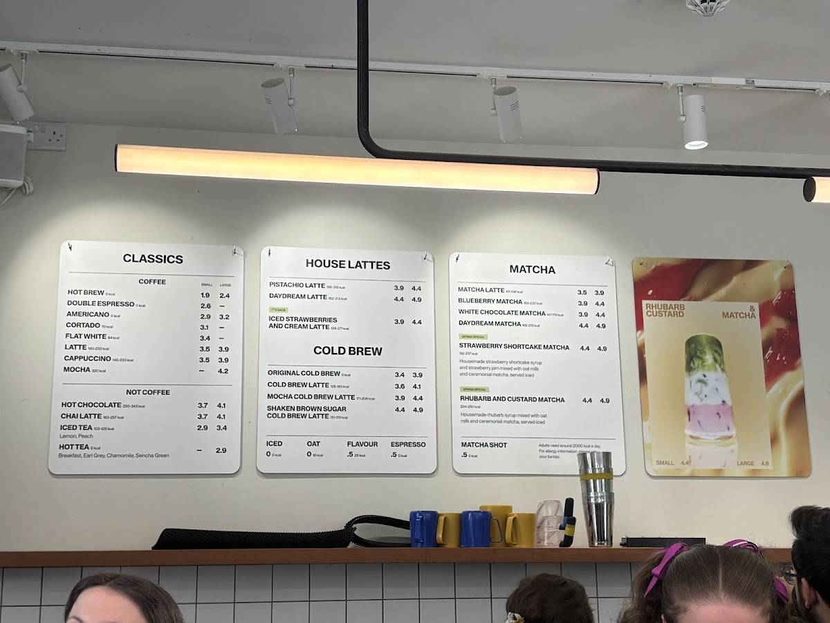 Меню кафе Blank Street Coffee, Лондон, 80 Kingsway